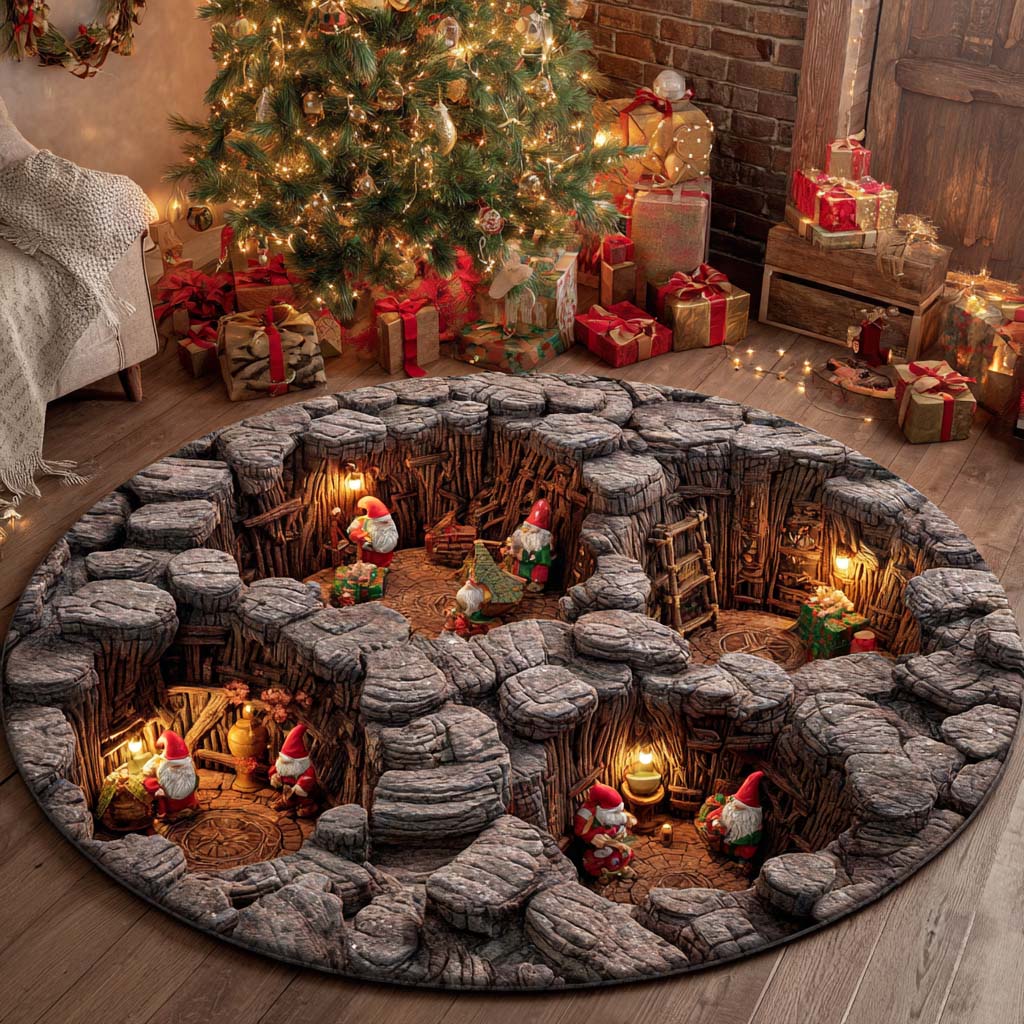 Firelit Stone Cavern Round Carpet NCU0XD2034 – Vantique