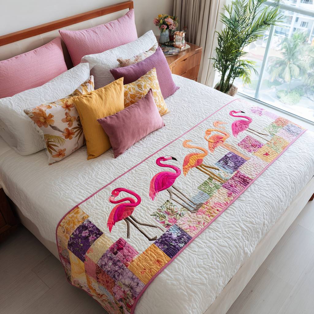 Flamingaura Quilted Bed Runner NCU0PT8520 – Vantique