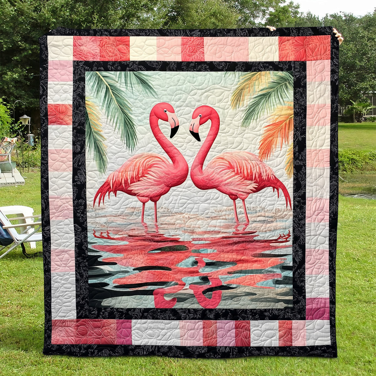 Flamingo Delight Quilted Blanket NCU0TL862 – Vantique