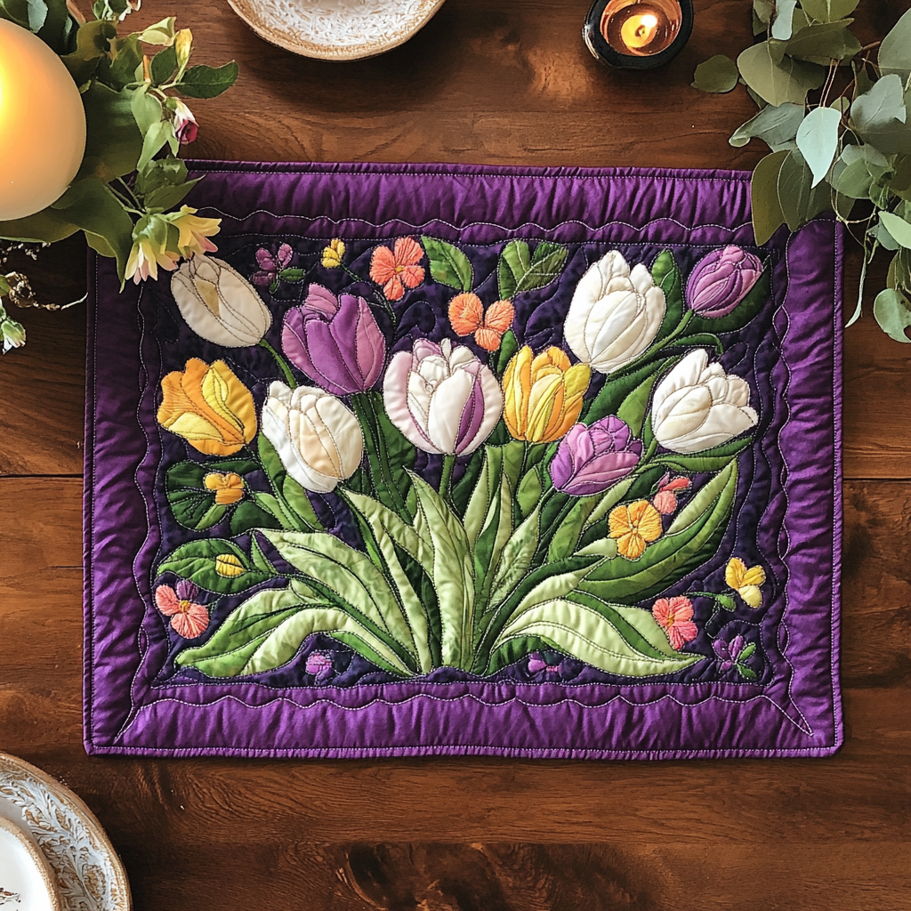 Floral Bliss Quilted Place Mat NCU0VH3388 – Vantique