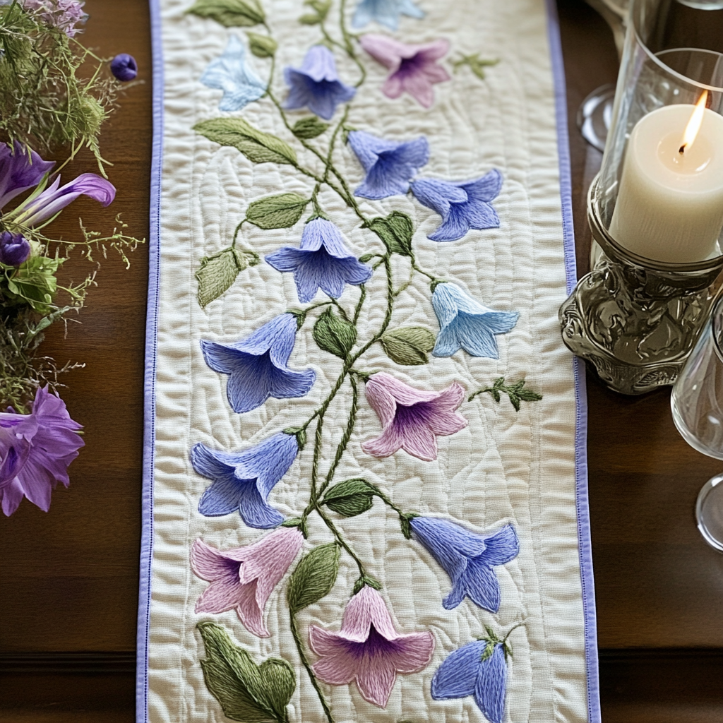 Floral Symphony Quilted Table Runner NCU0VH4814 – Vantique