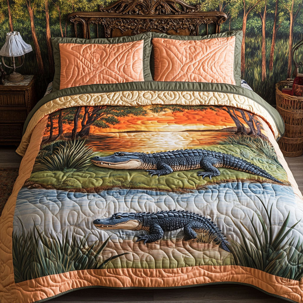 Florida Wild 3-Piece Quilted Bedding Set NCU0PT6628 – Vantique