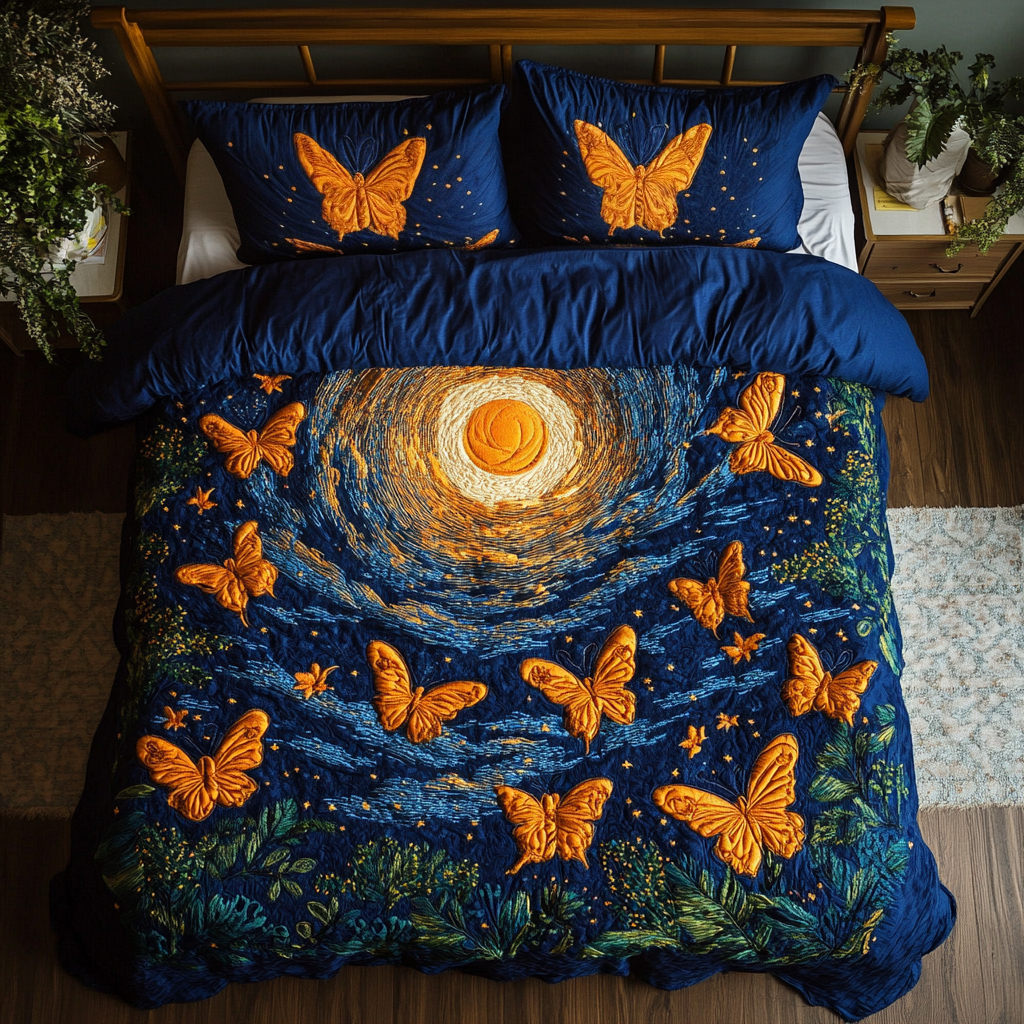 Flutter Bliss 3-Piece Quilted Bedding Set NCU0DK2542 – Vantique