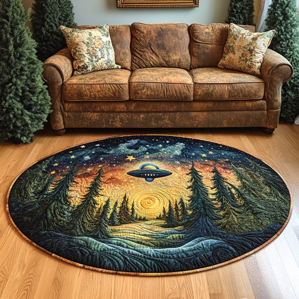 Forest Cryptic Charm Quilted Round Mat NCU0DV5893 – Vantique