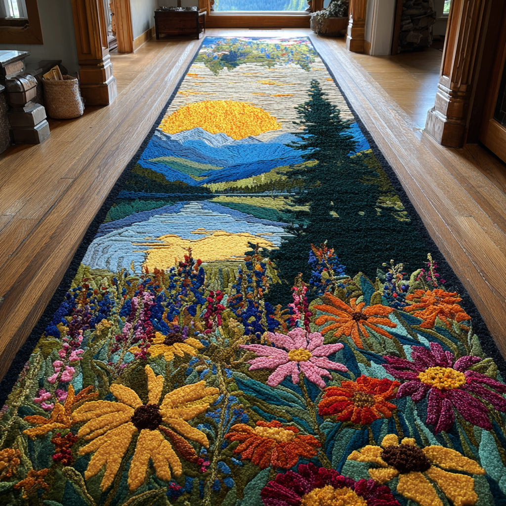 Forest Flower Lake Runner Carpet NCU0HH1028 – Vantique