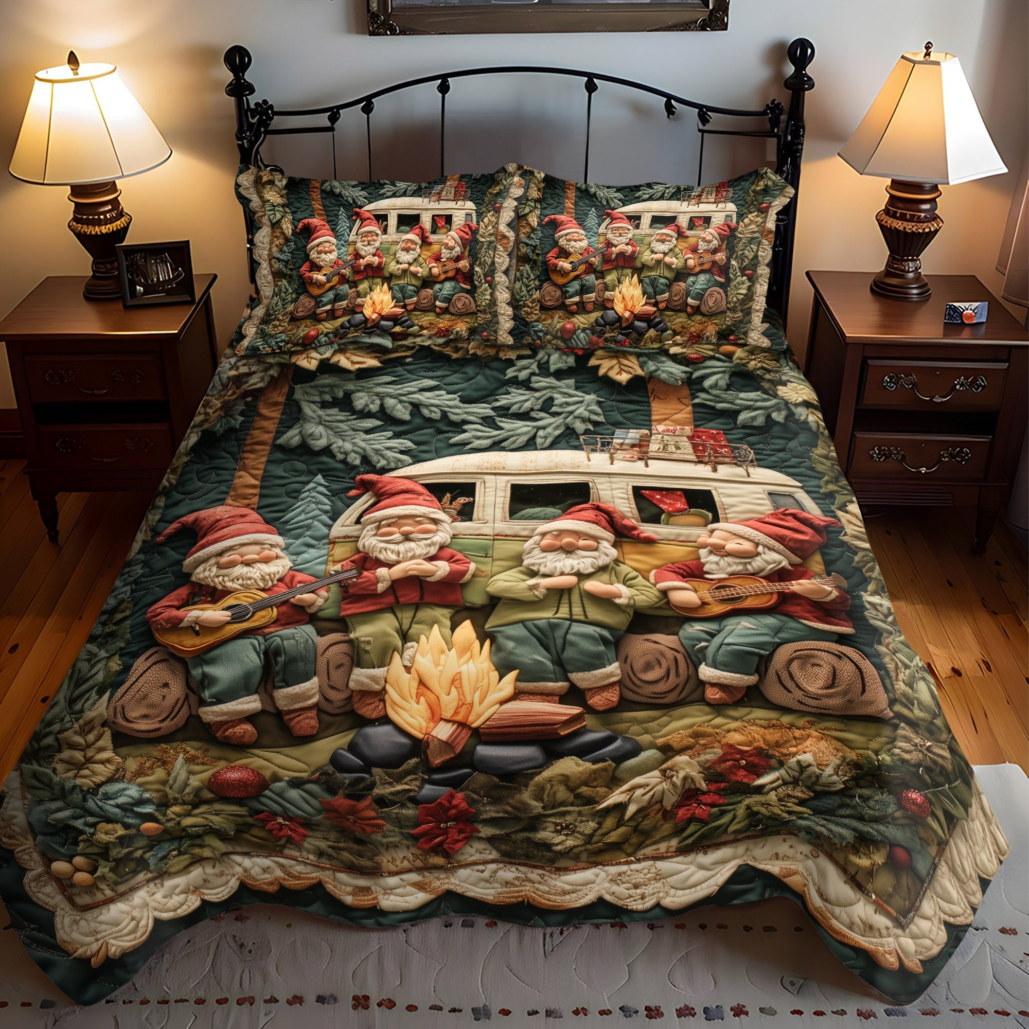 Forest Melodies 3-Piece Quilted Bedding Set NCU0PT2658 – Vantique