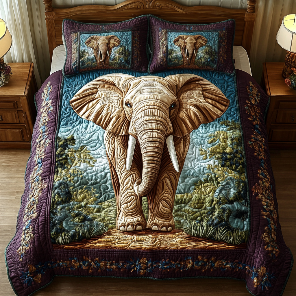 Forest Stroll 3-Piece Quilted Bedding Set NCU0VH2028 – Vantique