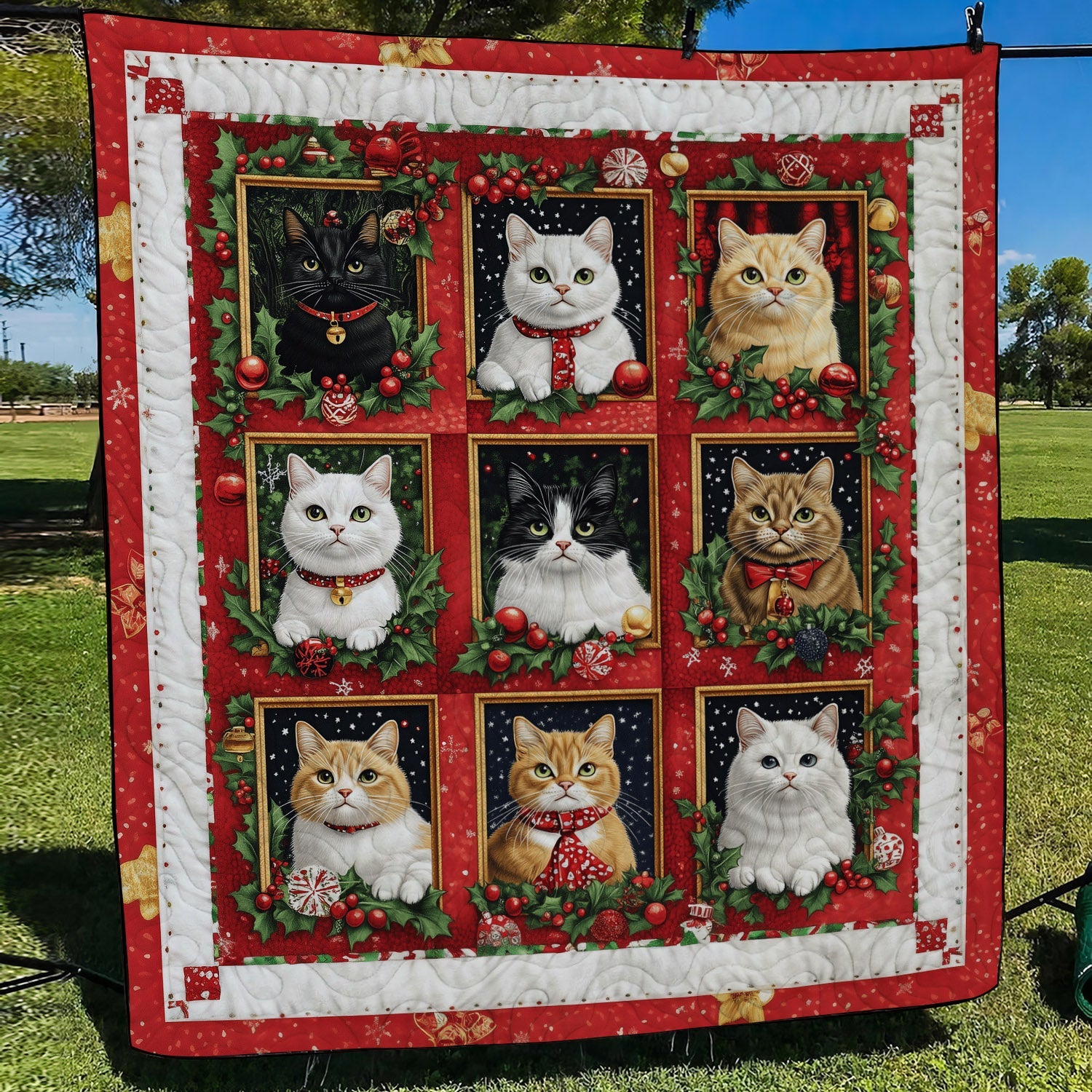 Furry Christmas Cheer Quilted Blanket NCU0TL1694 – Vantique