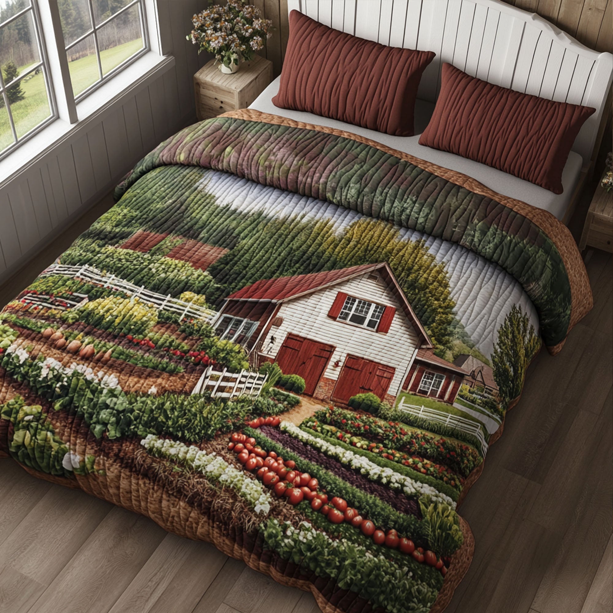 Garden Gateway 3-Piece Quilted Bedding Set NCU0PT5578 – Vantique