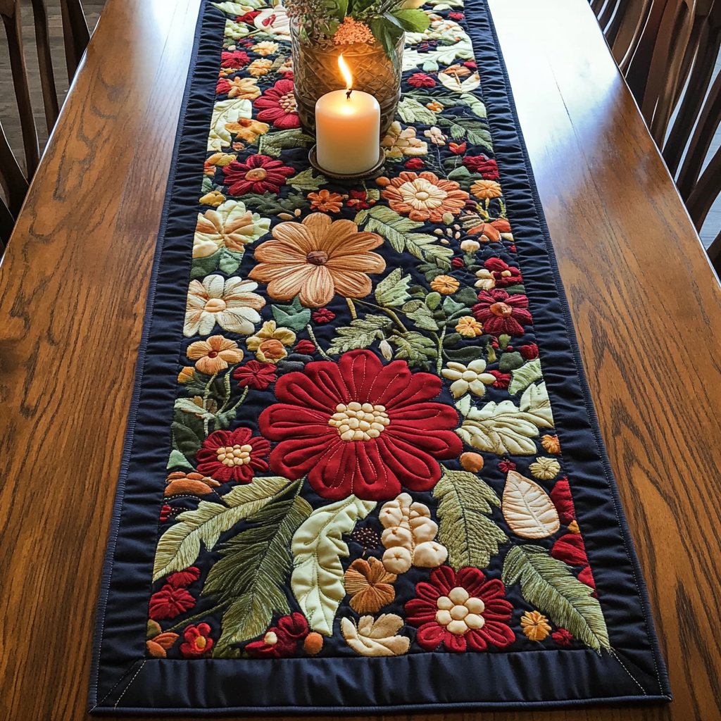 Garden Glow Quilted Table Runner NCU0VH3340 – Vantique