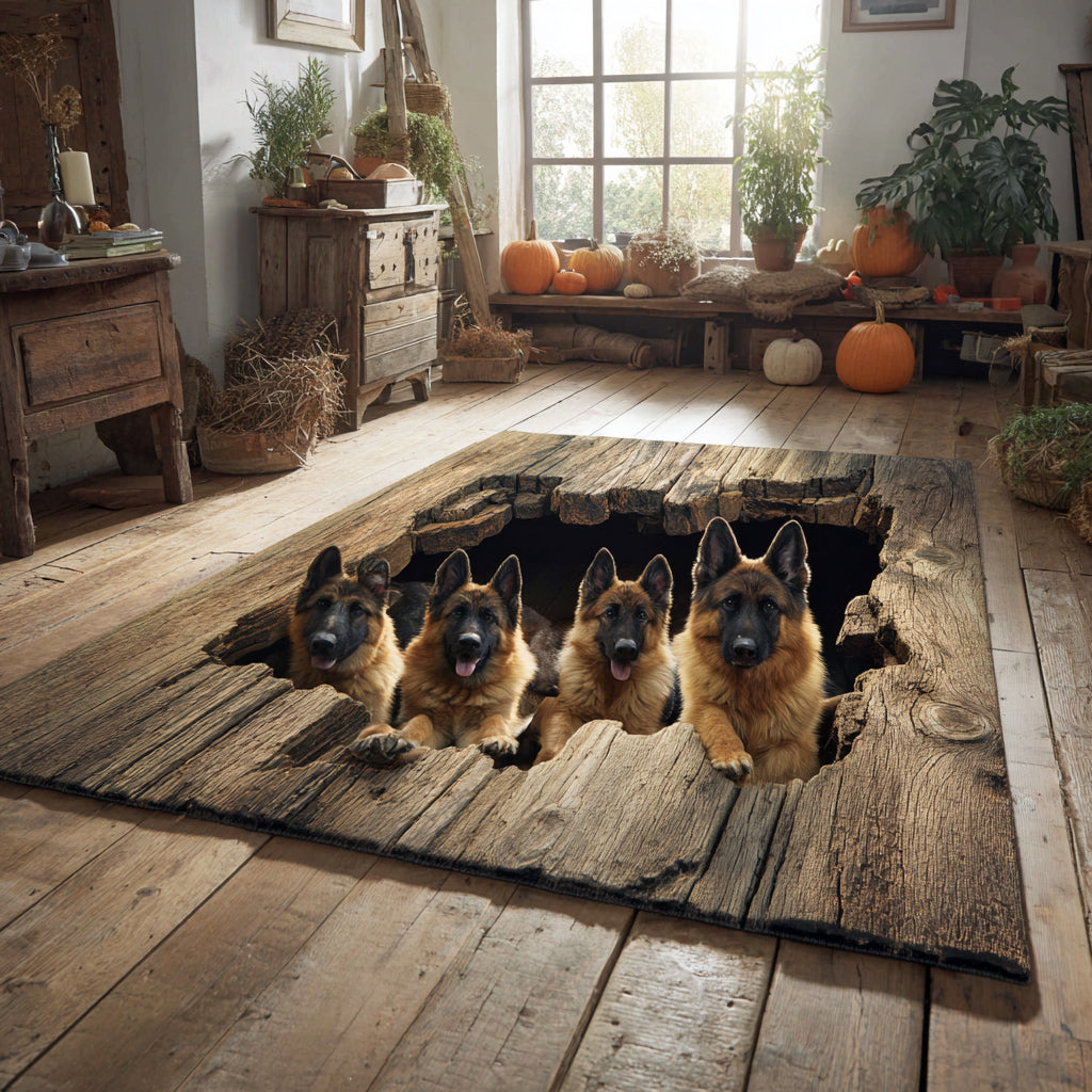 German Shepherd Warmth Area Rug NCU0HH1348 – Vantique