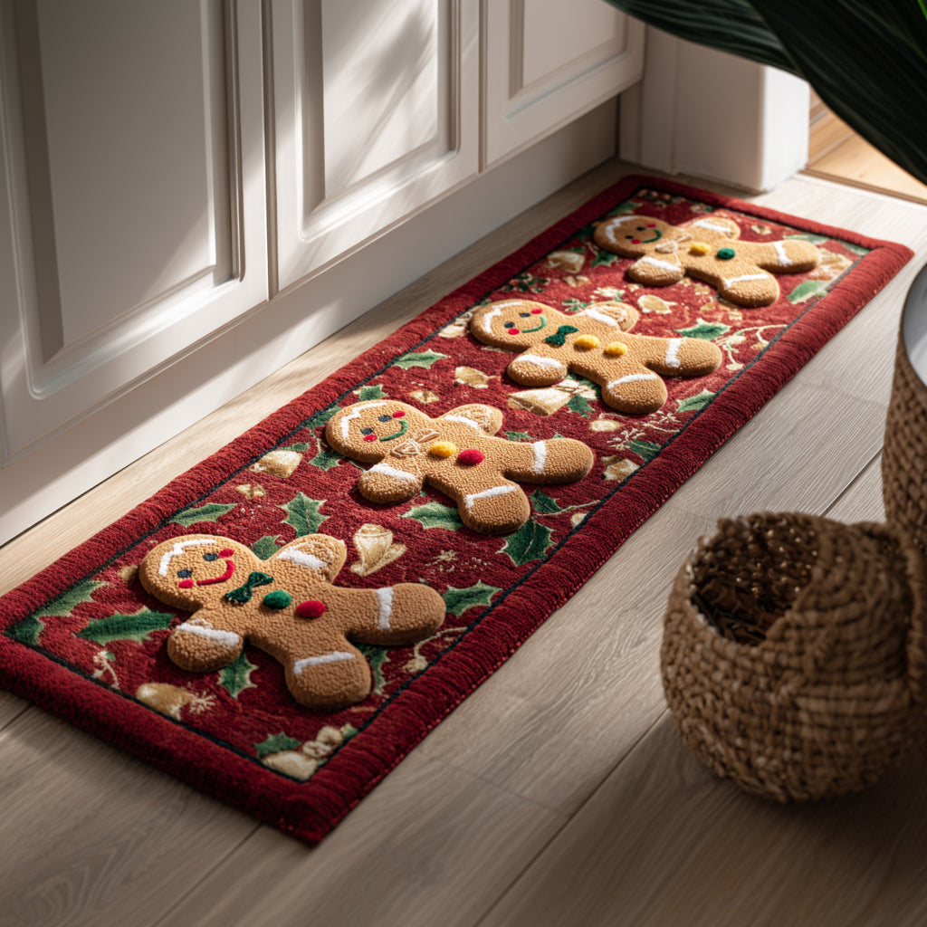 Gingerbread Man Trail Runner Carpet NCU0HH1354 – Vantique