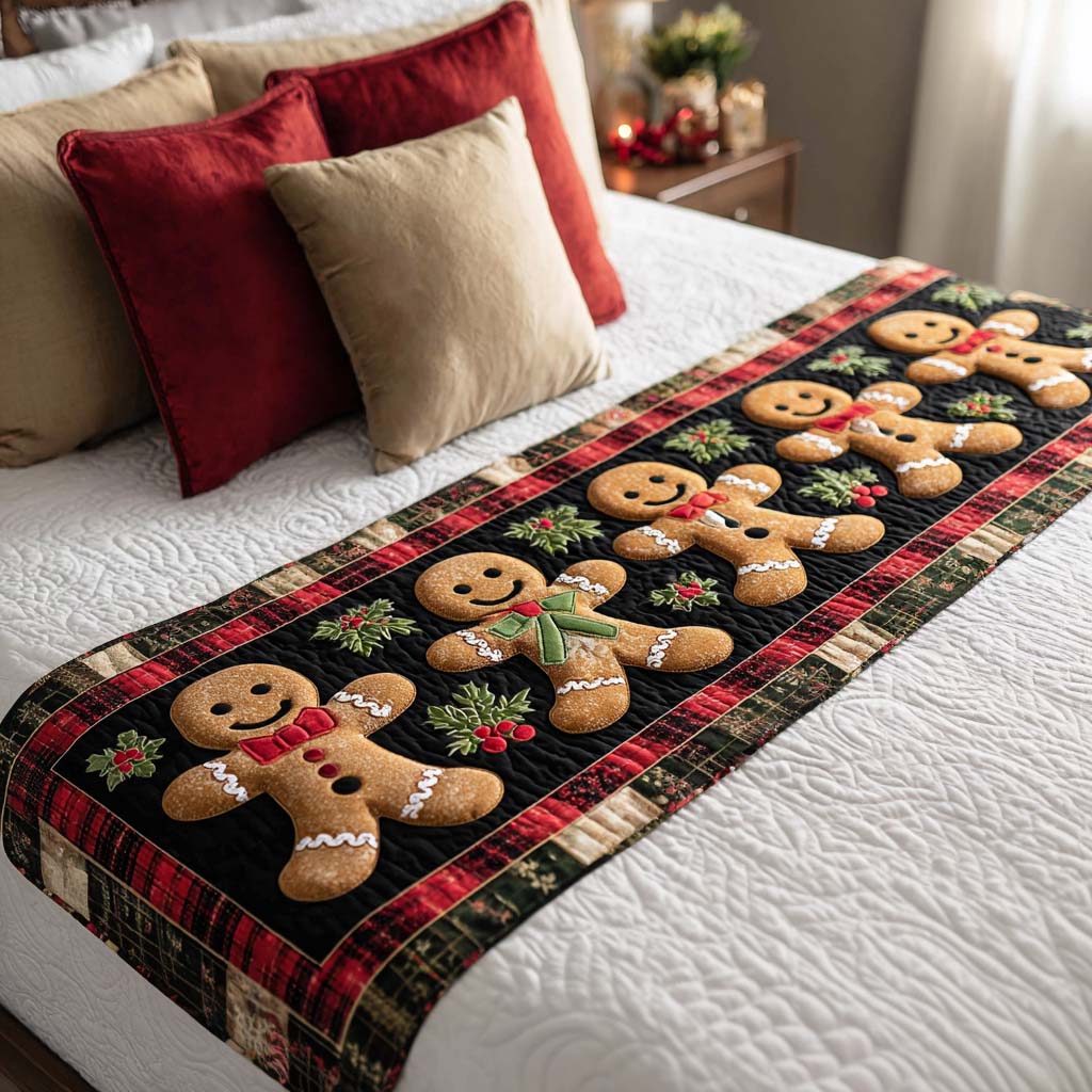 Gingerbread Row Quilted Bed Runner NCU0NT9787 – Vantique