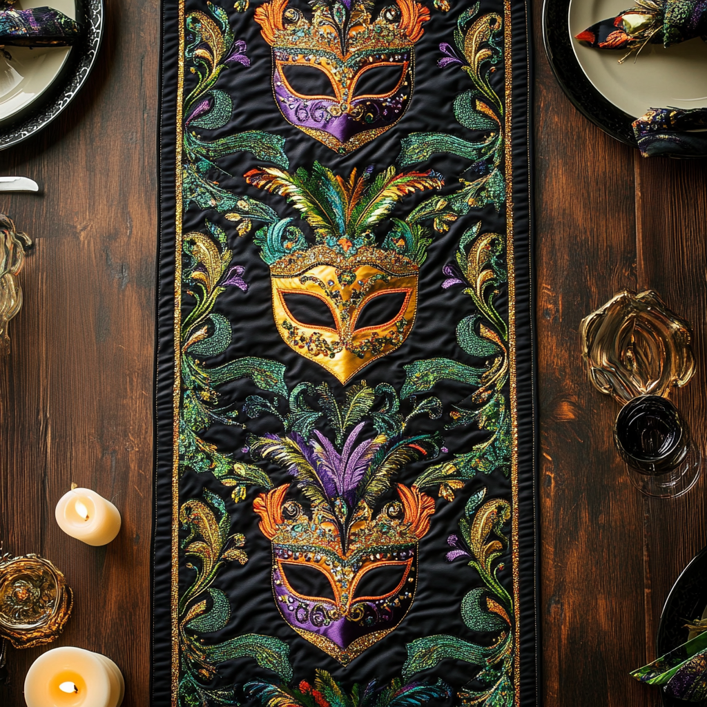 Glitter Carnival Quilted Table Runner NCU0VH2396 – Vantique