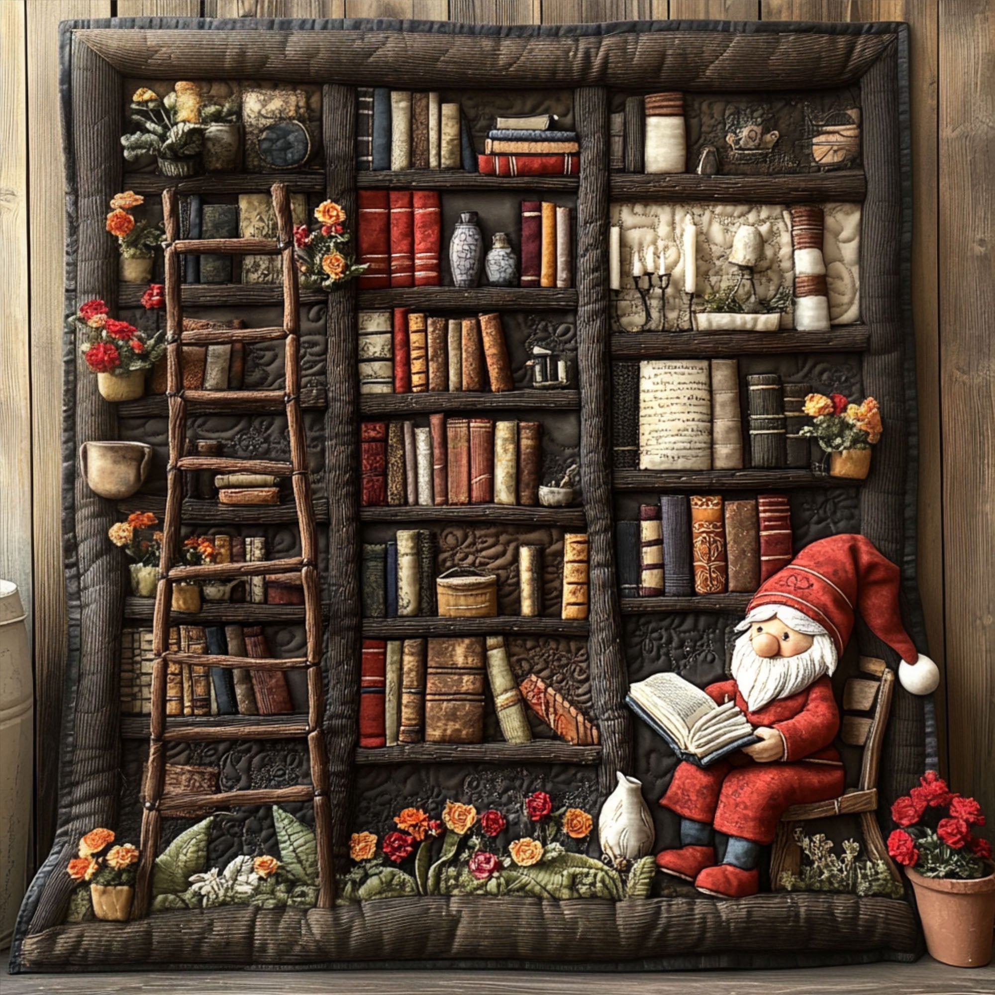 Gnome of Knowledge Quilted Blanket NCU0PT3172 – Vantique