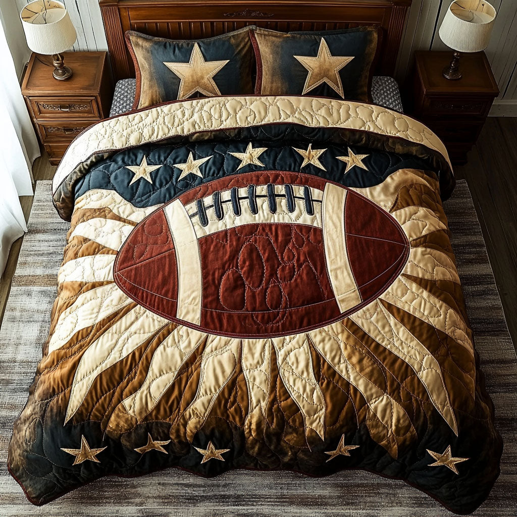 Goal Line Glory 3-Piece Quilted Bedding Set NCU0PT3699 – Vantique