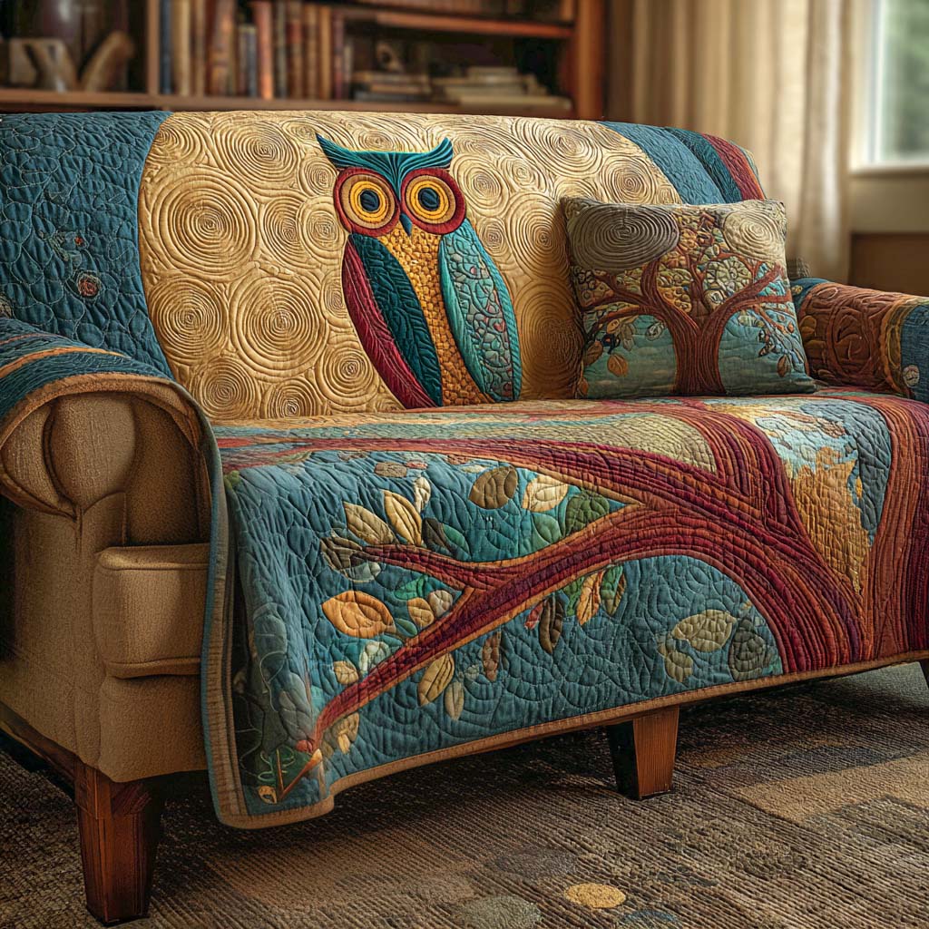 Golden Gaze Quilted Sofa Cover NCU0XD1479 – Vantique