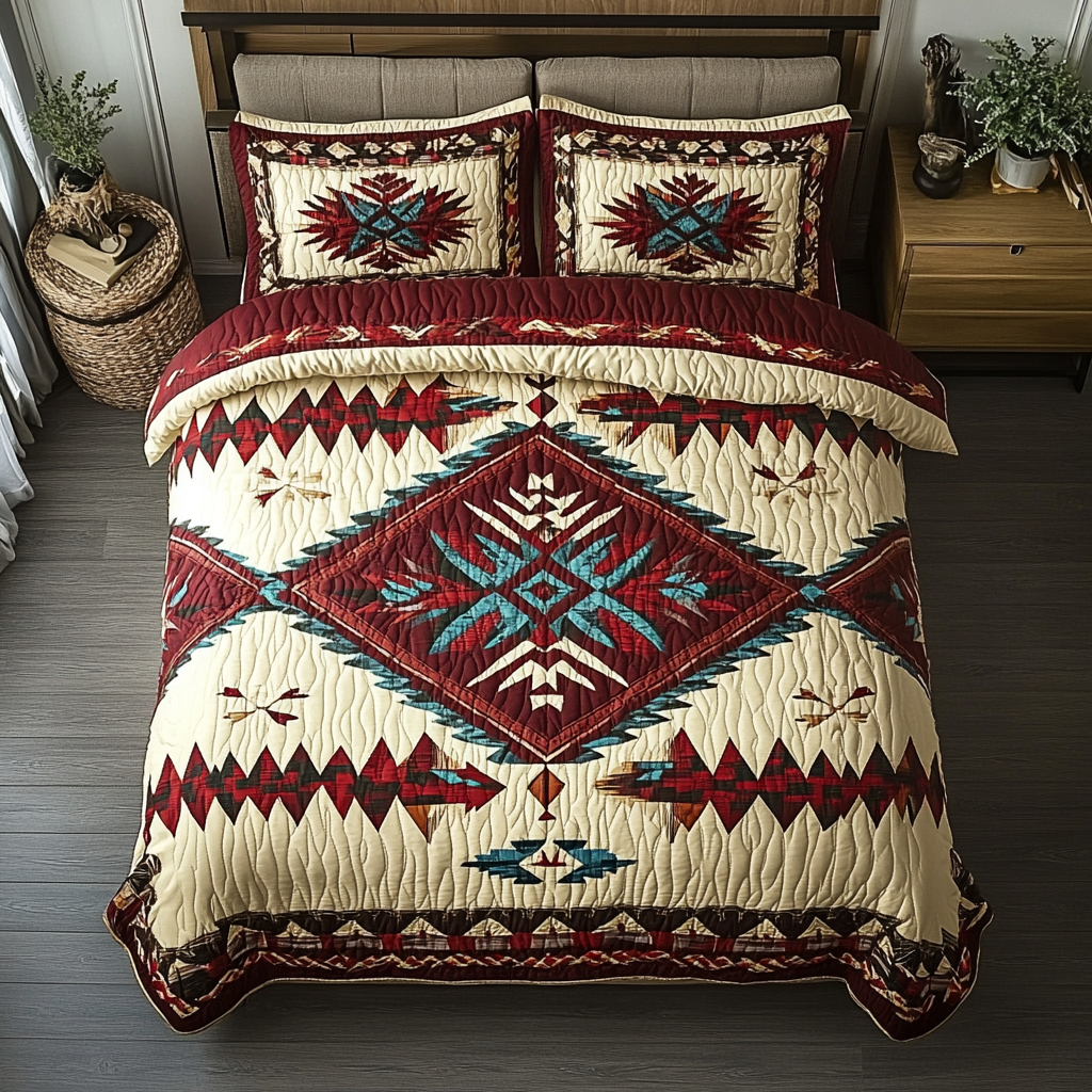 Golden Horizon 3-Piece Quilted Bedding Set NCU0VH2406 – Vantique