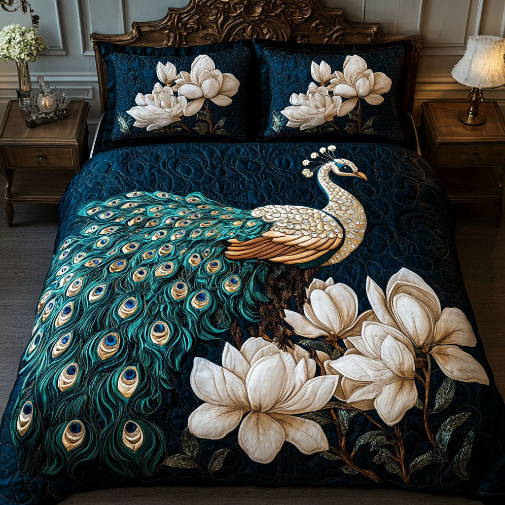 Golden Plumage 3-Piece Quilted Bedding Set NCU0PT4654 – Vantique