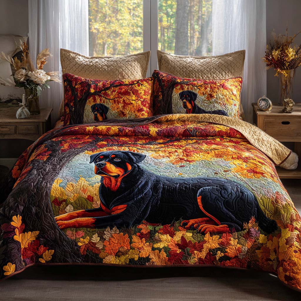 Golden Pup 3-Piece Quilted Bedding Set NCU0NT9080 – Vantique