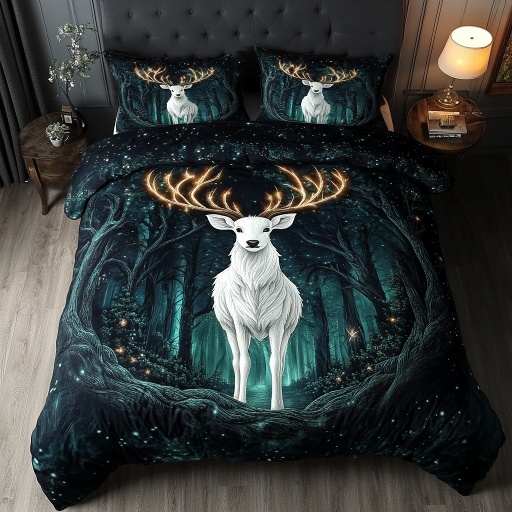 Graceful Stag 3-Piece Quilted Bedding Set NCU0DK3323 – Vantique
