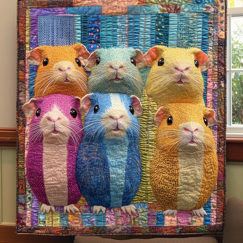 Guinea Whimsy Quilted Blanket NCU0DV4033 – Vantique