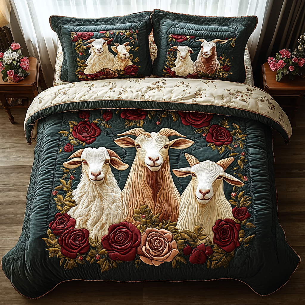 Gypsy Hooves 3-Piece Quilted Bedding Set NCU0DV3592 – Vantique