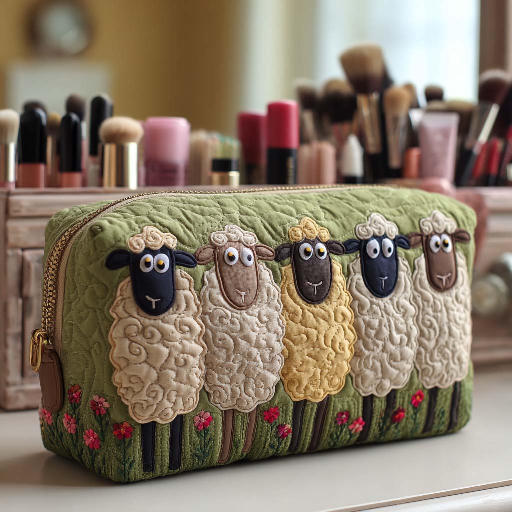 Happy Flock Quilted Makeup Bag NCU0NT10386 – Vantique