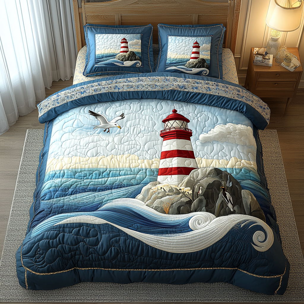 Harbor View 3-Piece Quilted Bedding Set NCU0DK7086 – Vantique