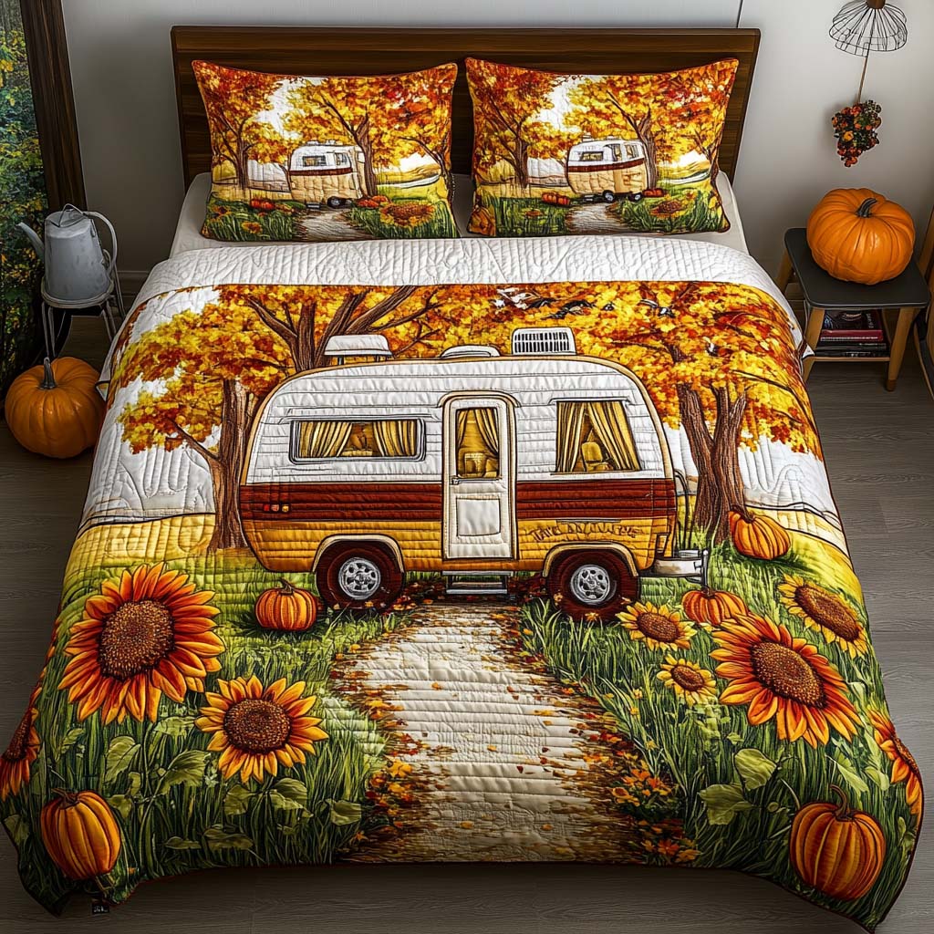 Harvest Road Camper 3-Piece Quilted Bedding Set NCU0NT8660 – Vantique