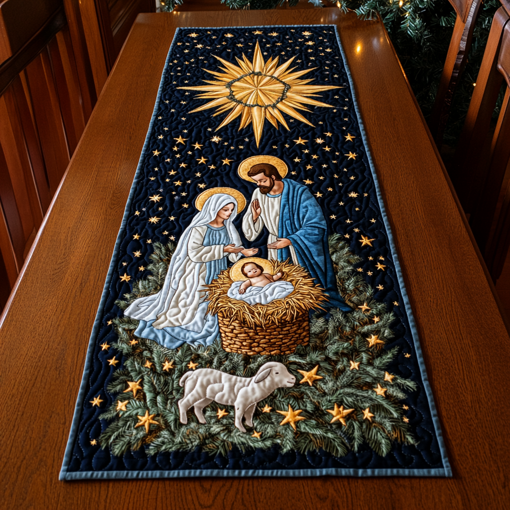 Heavenly Manger Quilted Table Runner NCU0DK1660 – Vantique