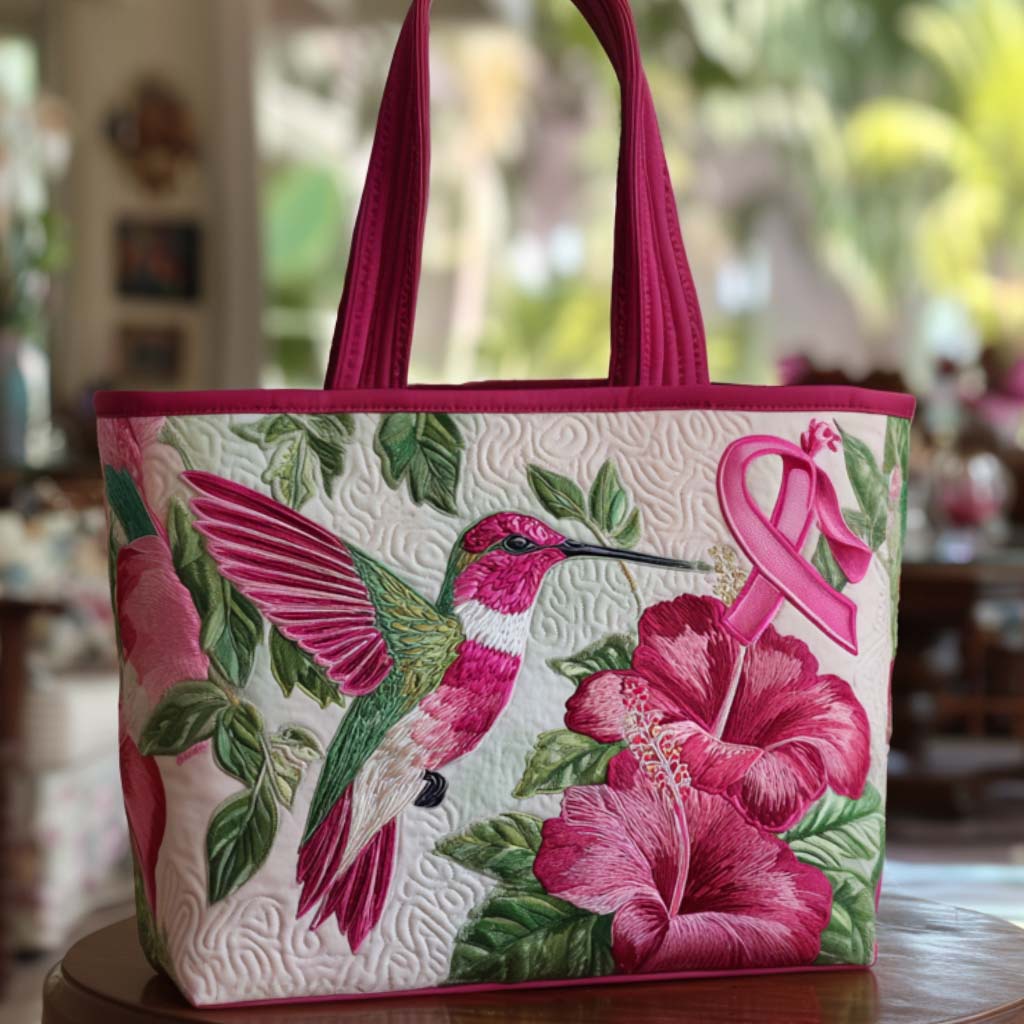 Hibiscus Flight Ribbon Quilted Tote Bag NCU0NT9449 – Vantique