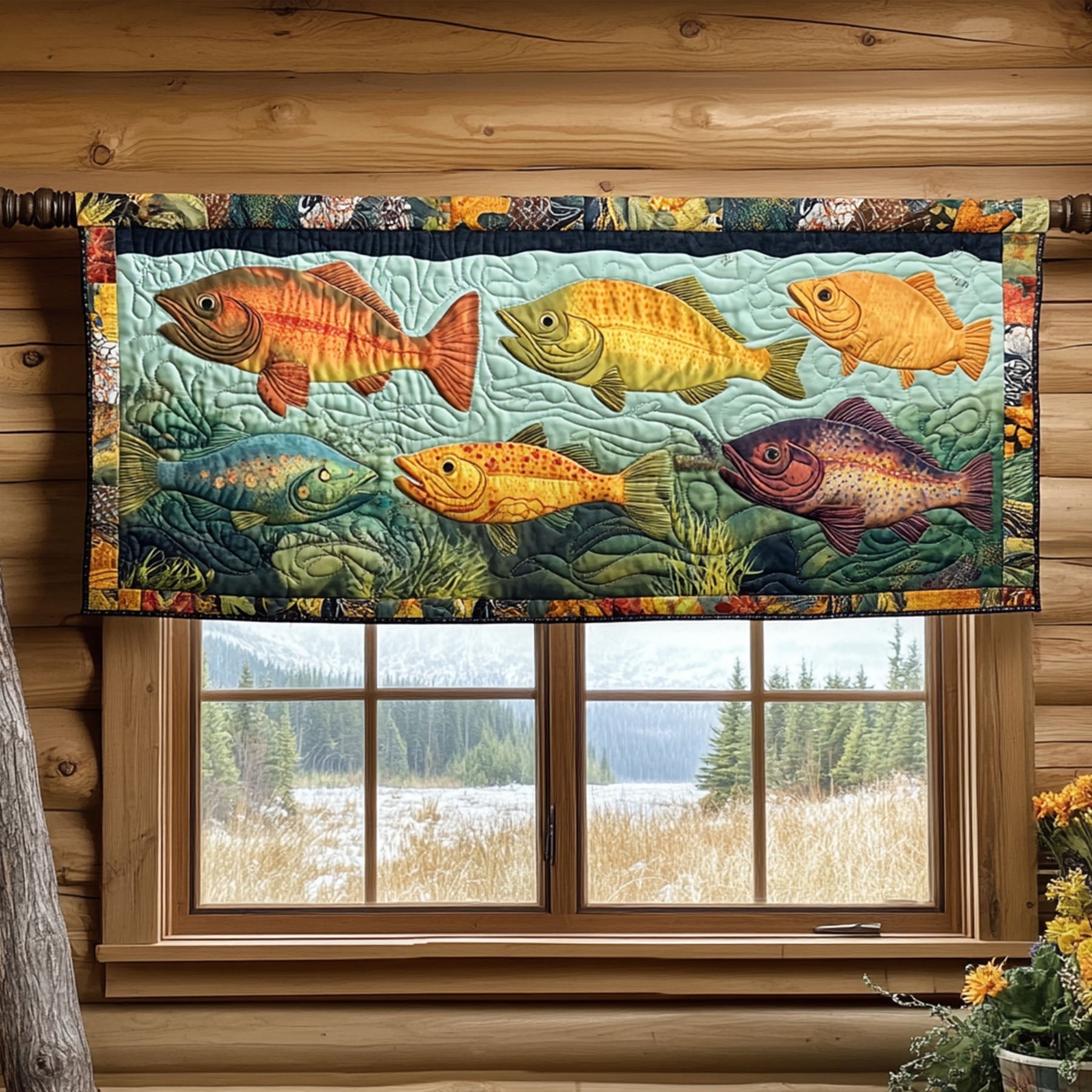 Highland Angler Quilted Valance NCU0PT4542 – Vantique