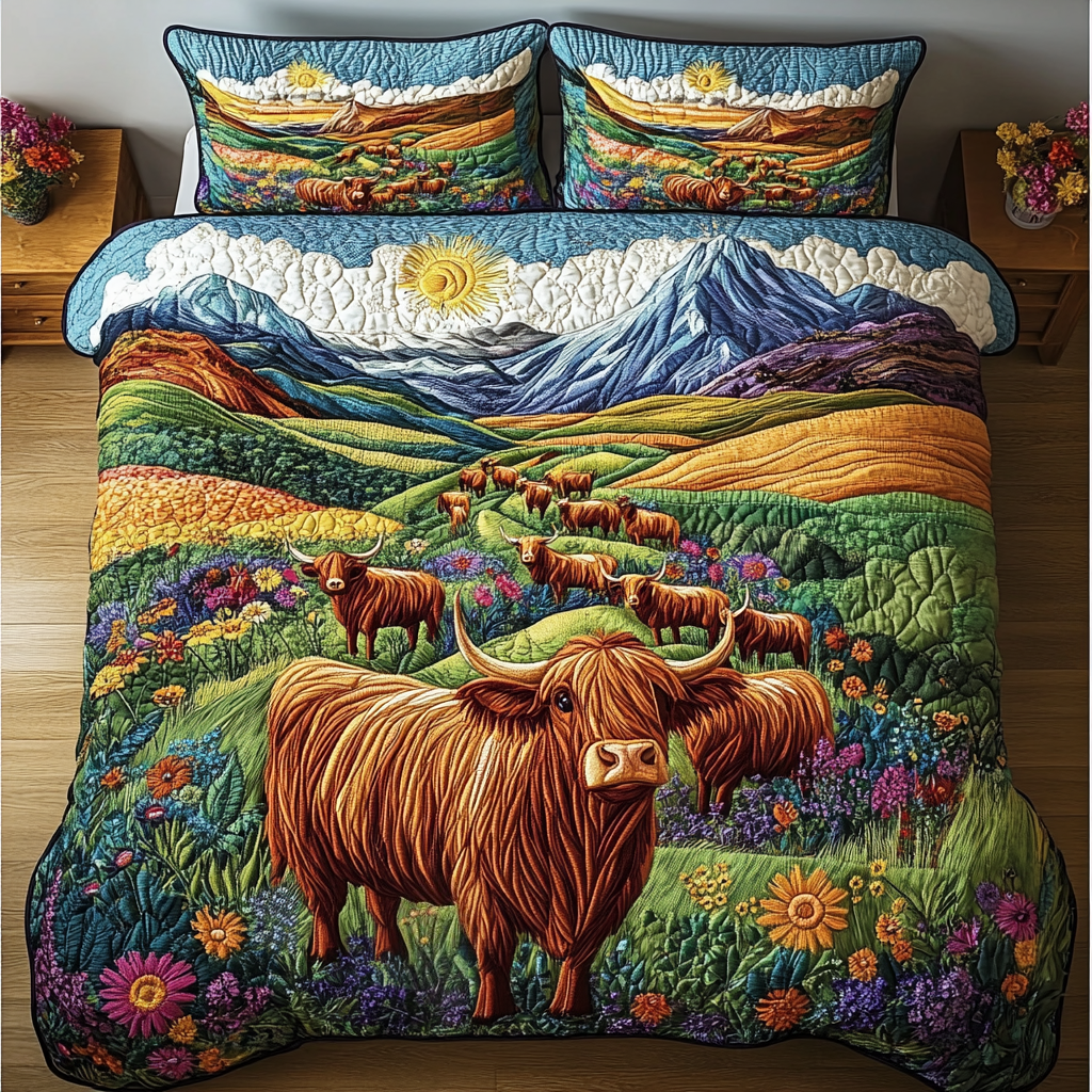 Highland View 3-Piece Quilted Bedding Set NCU0VH2177 – Vantique