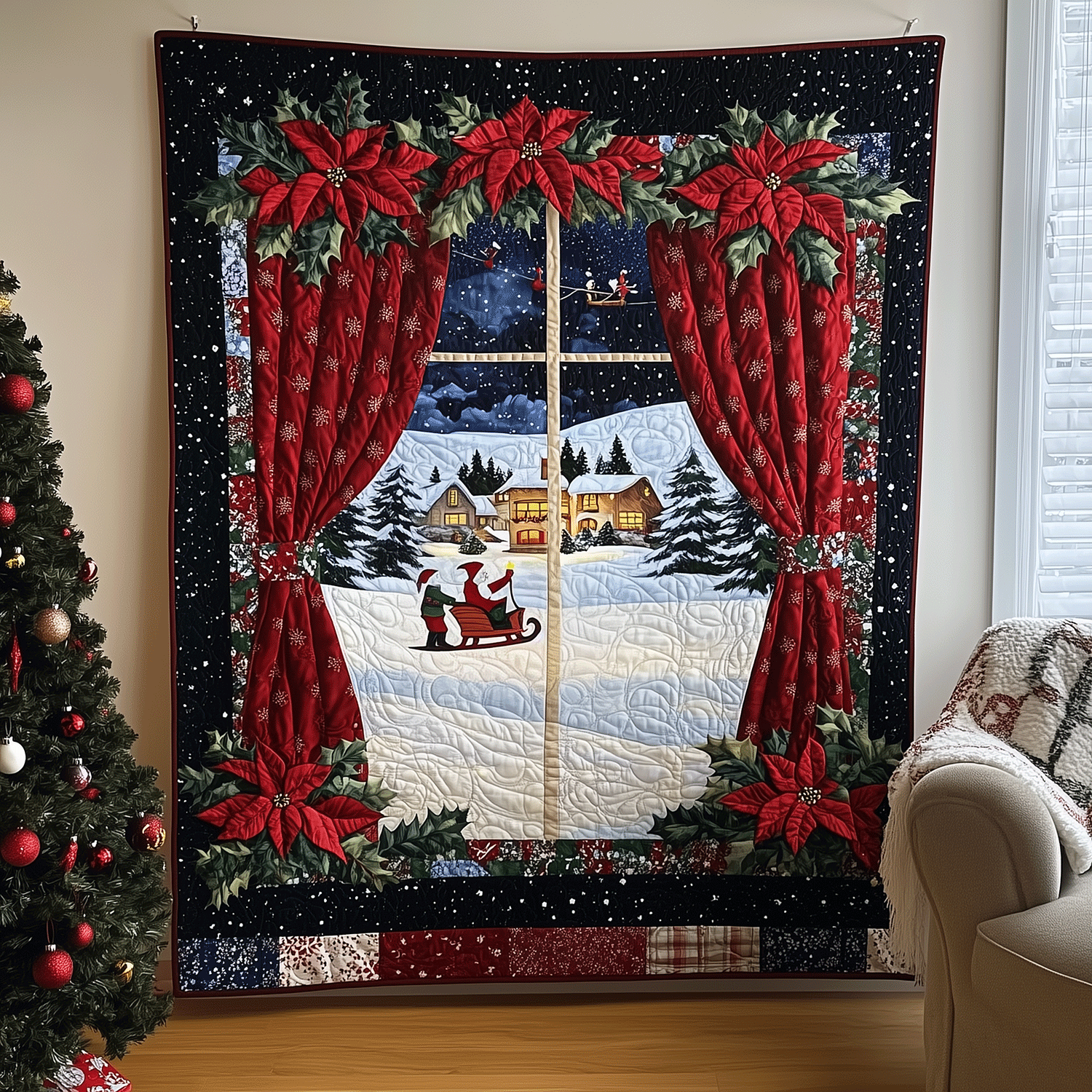 Holiday Night Sky Quilted Blanket NCU0TH2109 – Vantique