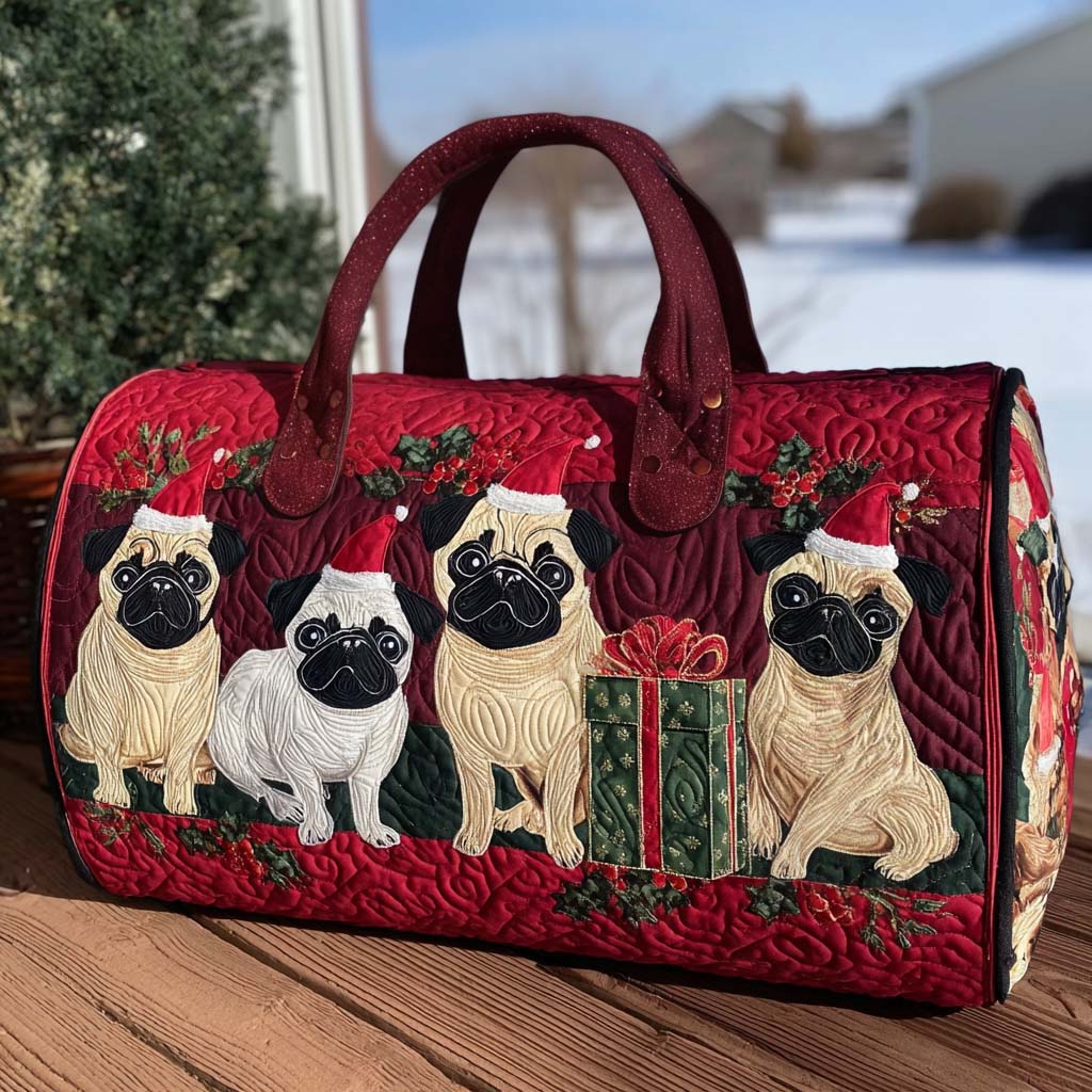 Holiday Pugsy Quilted Duffle Bag NCU0PT9558 – Vantique