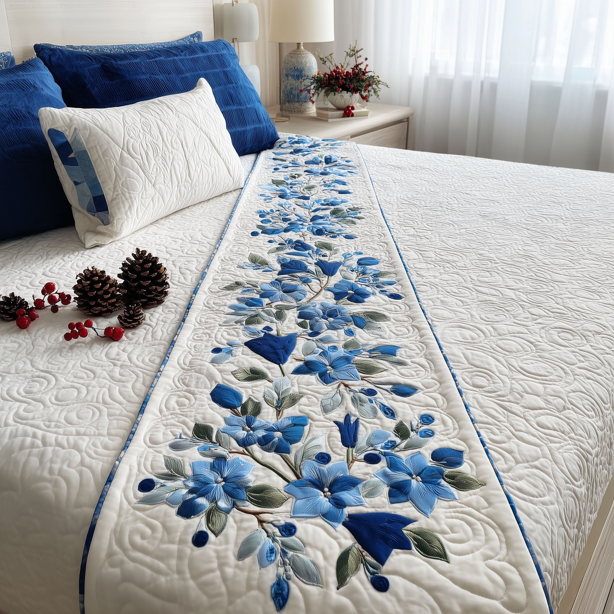 Holiday Sparkle Quilted Bed Runner NCU0PT9154 – Vantique