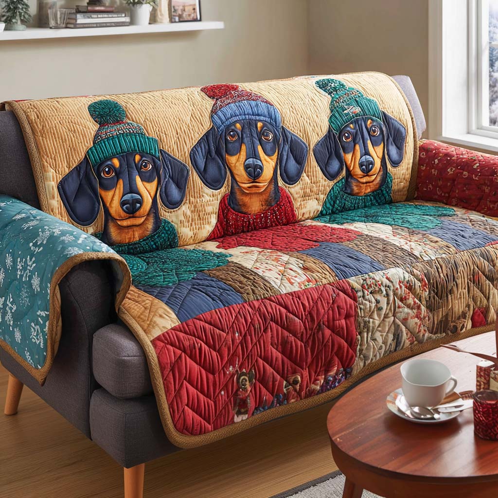 Holiday Trio Quilted Sofa Cover NCU0XD1286 – Vantique