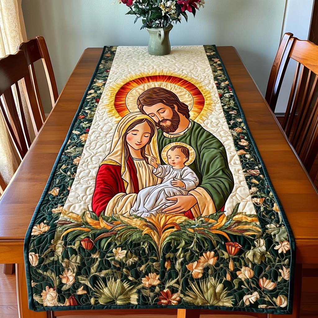Holy Family Light Quilted Table Runner NCU0NT9833 – Vantique