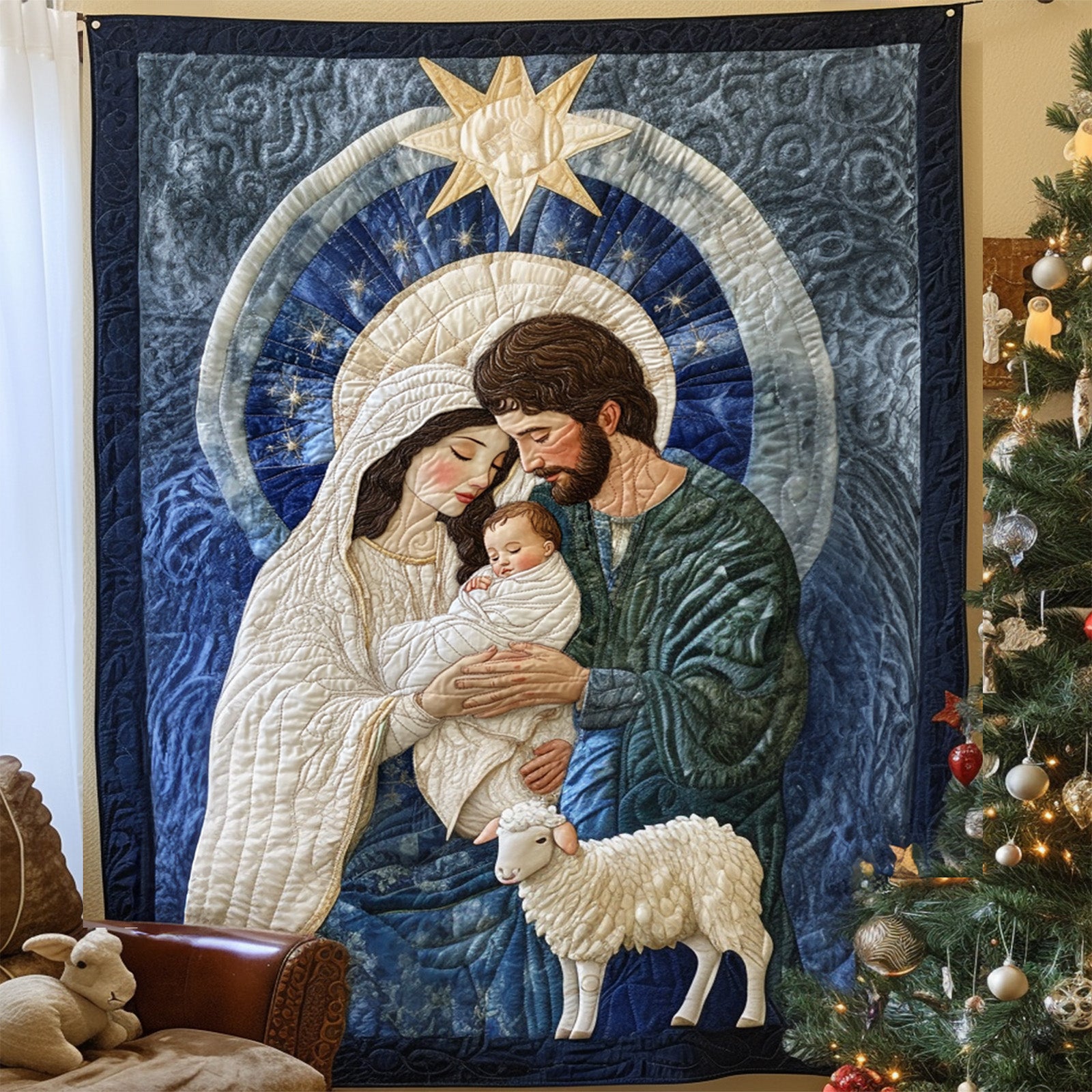 Holy Night Art Quilt Hanging NCU0PT1214 – Vantique