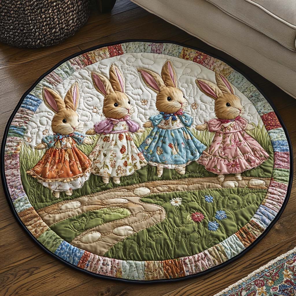 Hoppy Trails Quilted Round Mat NCU0NT8091 – Vantique