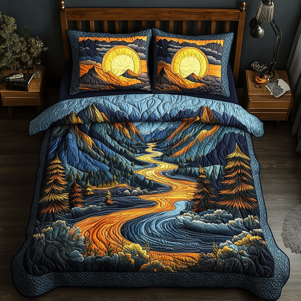 Horizon Rise 3-Piece Quilted Bedding Set NCU0VL2231 – Vantique