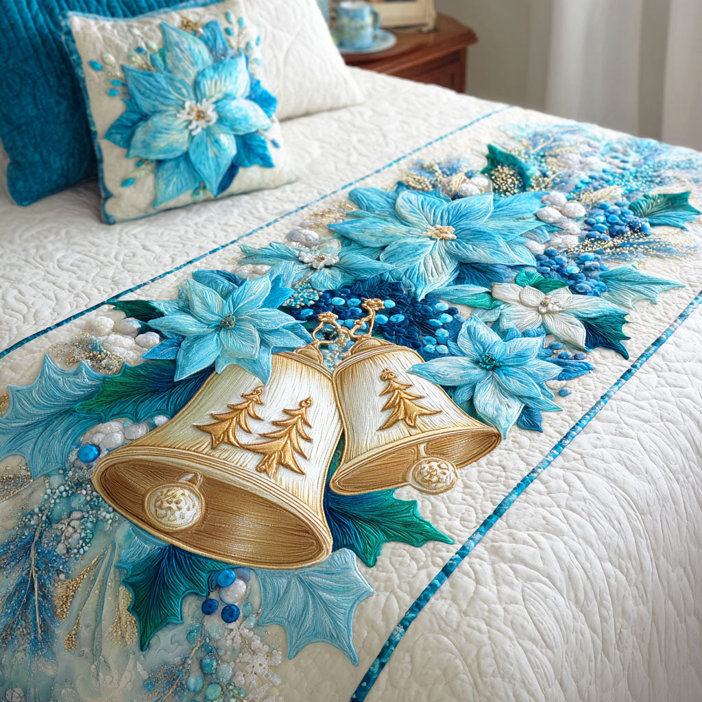 Icy Bell Blossom Quilted Bed Runner NCU0TD800 – Vantique