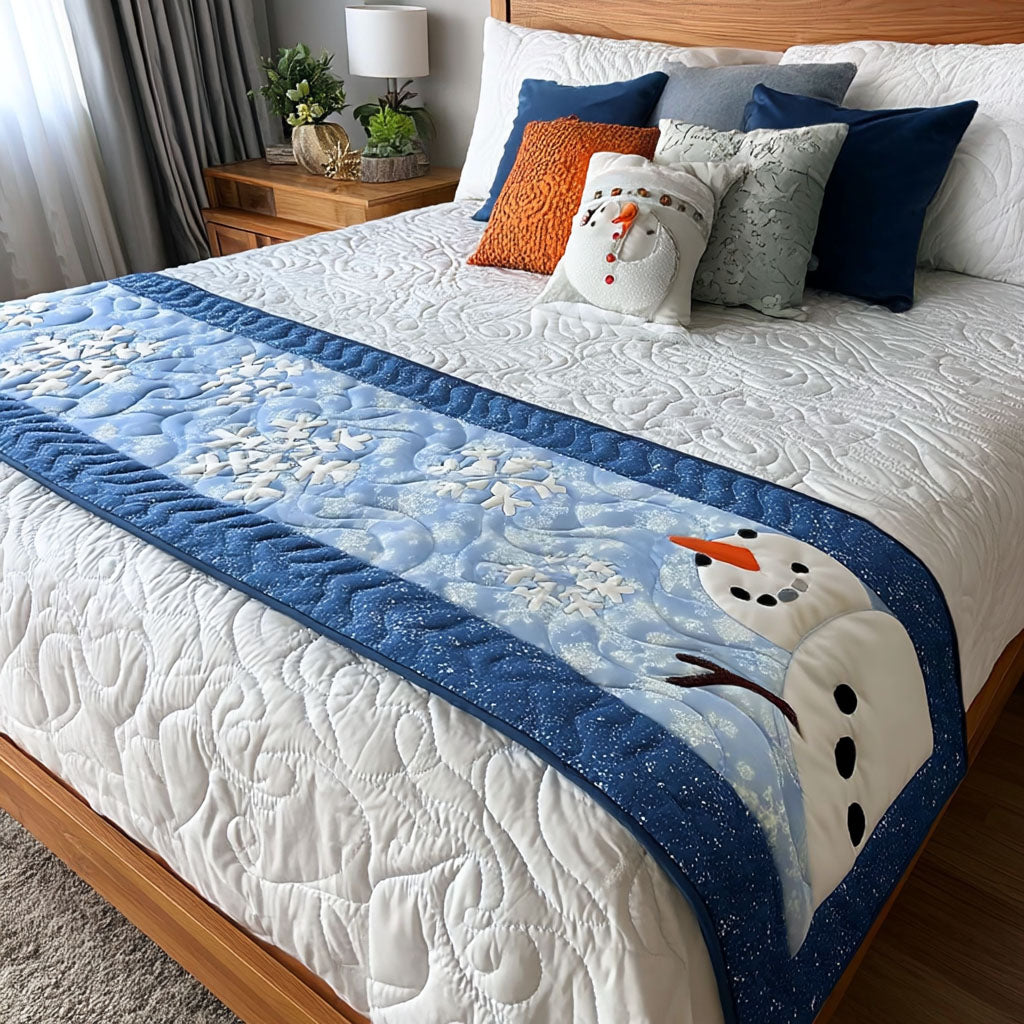 Icy Bliss Quilted Bed Runner NCU0TV284 – Vantique