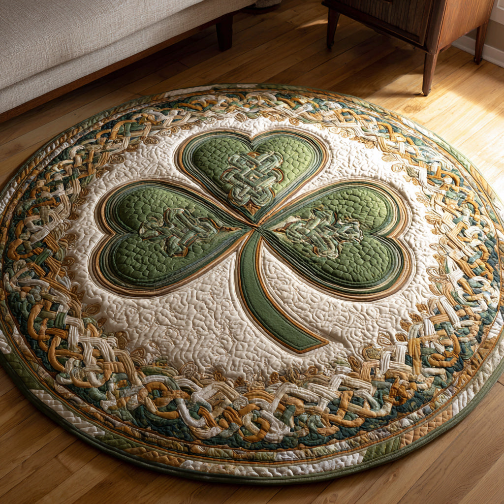 Irish Heritage Crest Quilted Round Mat NCU0HH1703 – Vantique