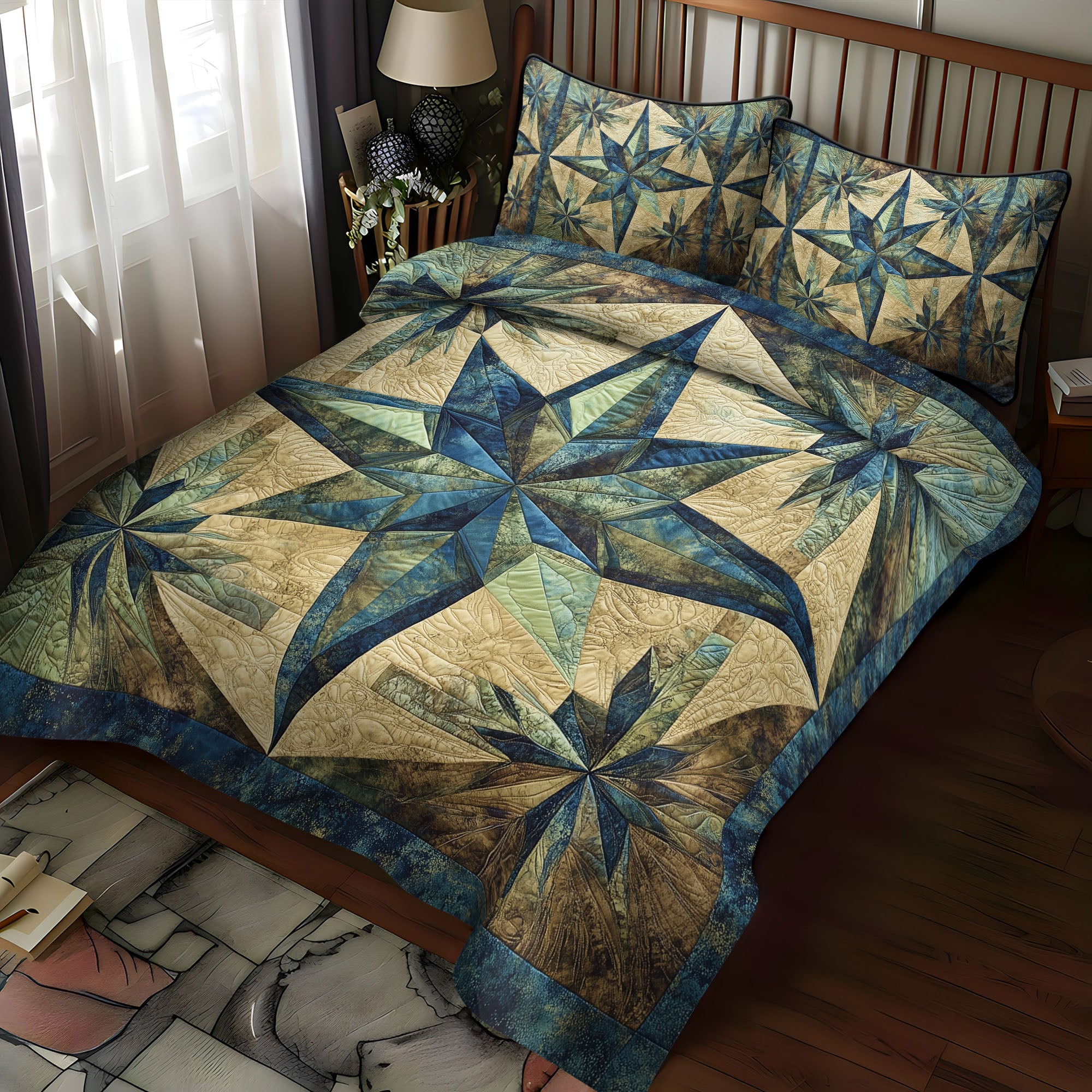 Irish Pride Star 3-Piece Quilted Bedding Set NCU0PT6839 – Vantique