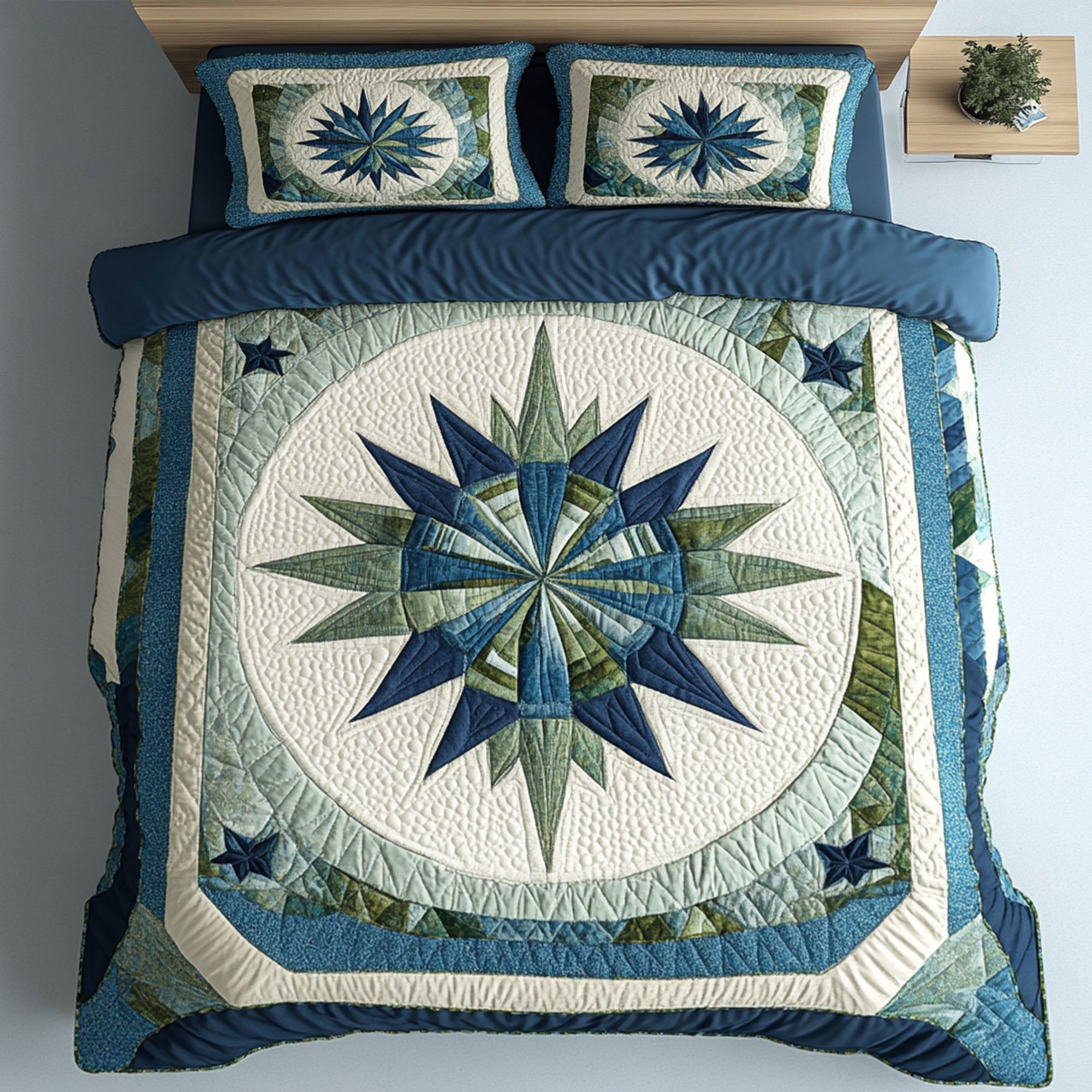 Irish Spiral 3-Piece Quilted Bedding Set NCU0PT6840 – Vantique