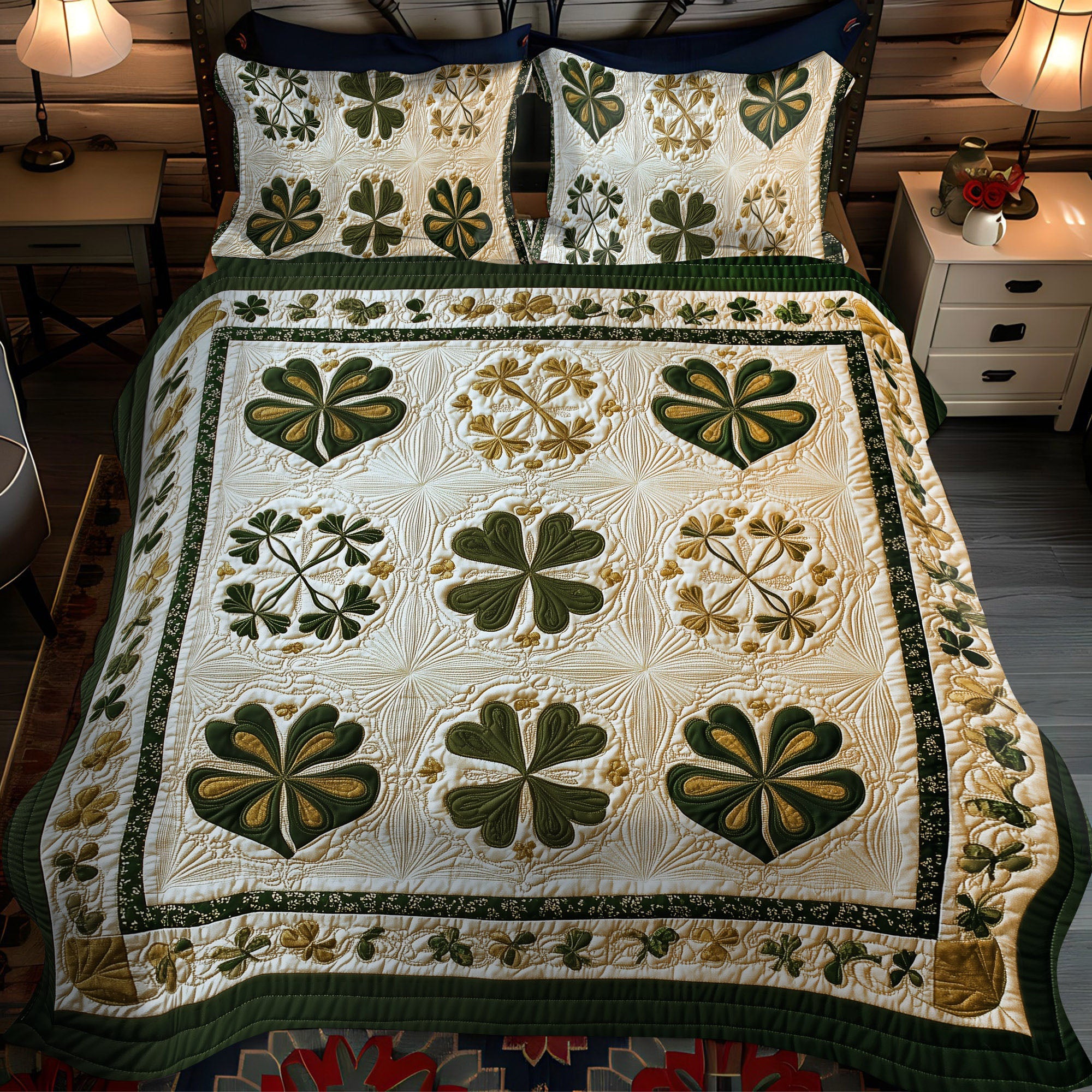 Irish Whimsy 3-Piece Quilted Bedding Set NCU0PT3245 – Vantique