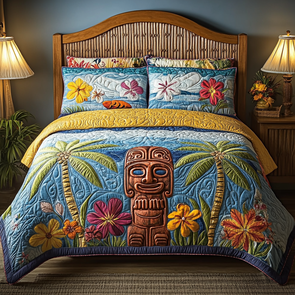 Island Guardian 3-Piece Quilted Bedding Set NCU0DV5184 – Vantique