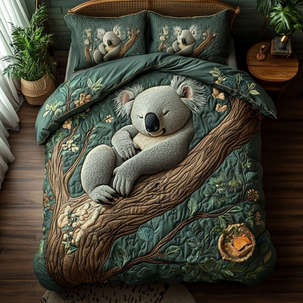 Koala Dreamscape 3-Piece Quilted Bedding Set NCU0DK3711 – Vantique